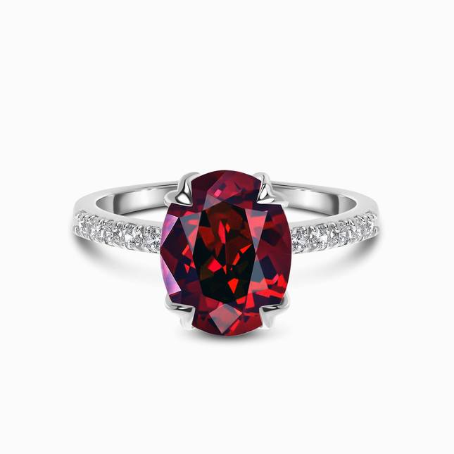 garnet stone ring design
